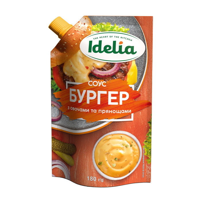 Соус 180 г Idelia Бургер д/пак купити в Києві та Україні за ціною від ...