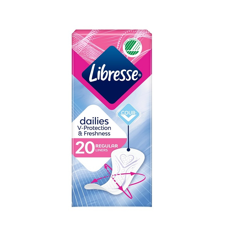 Прокладки щоденні 20 шт Libresse Dailies V-Protection & Freshness ...