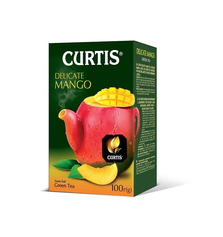 Чай 100 г Curtis Delicate Mango зелений байховий ароматизований з ...