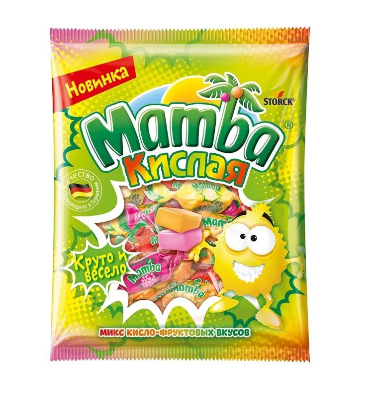 Цукерки жувальні 70 г Stork Мamba Кисла купити в Києві та Україні за ...