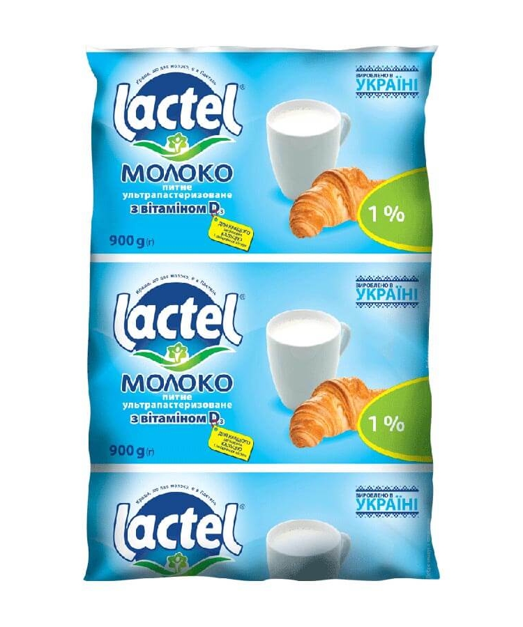Молоко 0,9 кг Lactel ультрапастеризованное 1% купить в Киеве и Украине ...