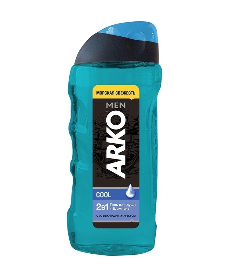 Гель для душу та шампунь для волосся 260 мл Arko Men cool 2 в 1 освіжаючий ефект купити в Києві ...