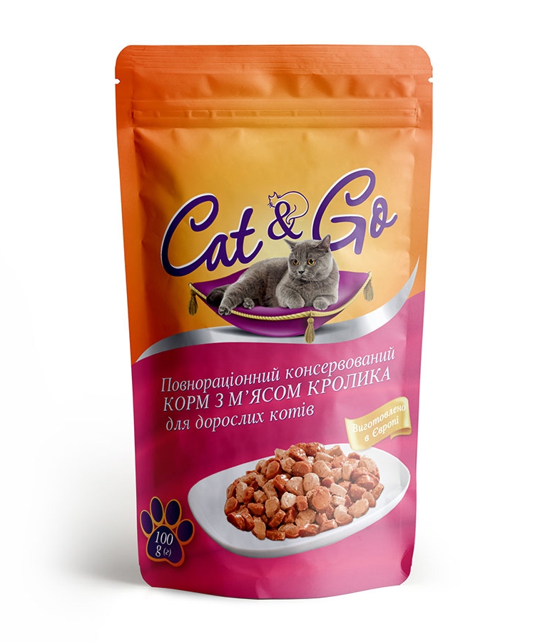 Корм 100г Своя Лінія Cat&Go для дорослих котів з Кроликом (Чехія ...