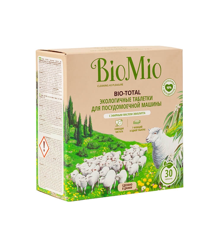 Засіб для миття посуду в посудомийних машинах 30 шт BioMio Эвкалипт купити в Києві та Україні за ...