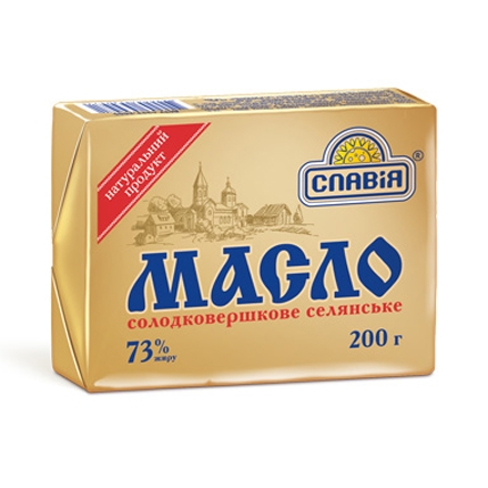 Масло 200г Славія солодковершкове селянське 73% купити в Києві та ...