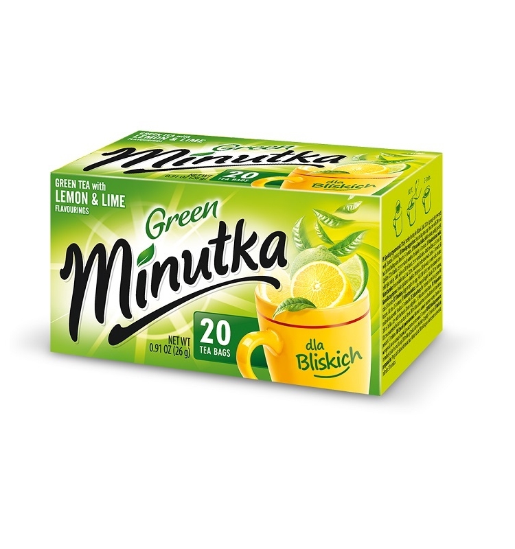 Чай 20 ф п х 1 3 г Minutka Green Tea зеленый с лимоном и лаймом
