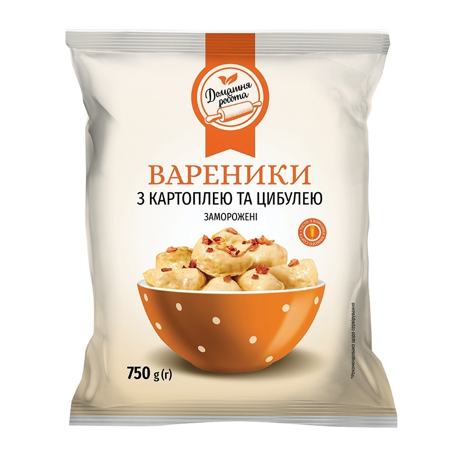 Вареники 750г Домашня Робота з картоплею та цибулею купити в Києві за ...