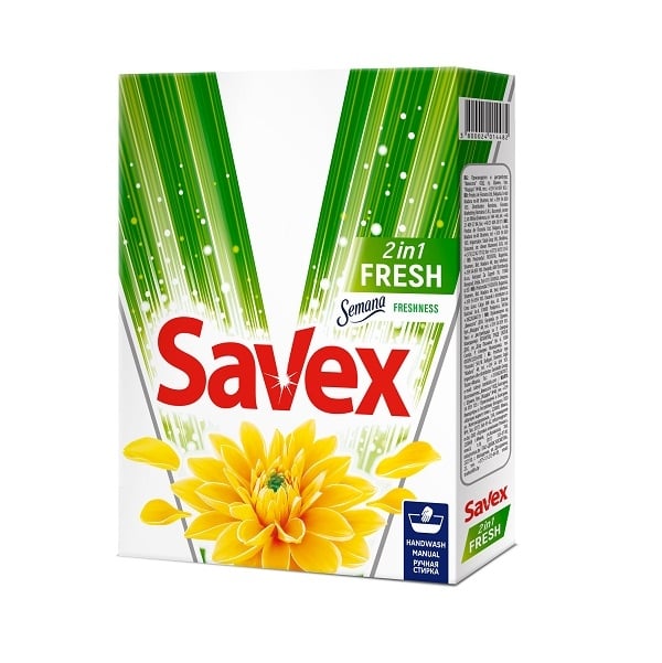 Засіб миючий синтетичний 400 г Savex 2in1 Fresh/Fresh Premium ручне ...