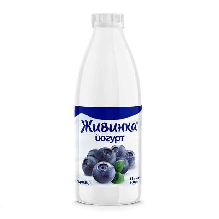 Йогурт 0,8 кг Живинка Чорниця 1,5% купити в Києві та Україні за ціною ...