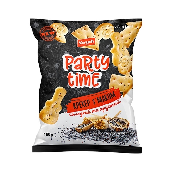Крекер 180 г Yarych Party Time з маком купити в Києві та Україні за ціною від 0 грн ★ АТБ Маркет