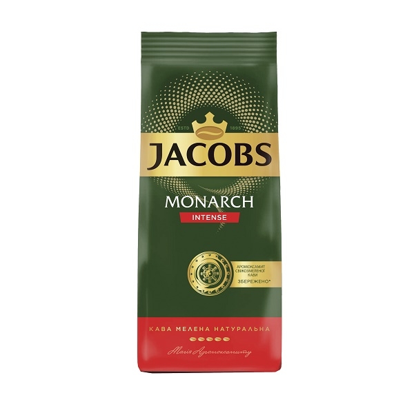 Кава 450 г Jacobs Monarch Intense смажена мелена м/уп купити в Києві та ...