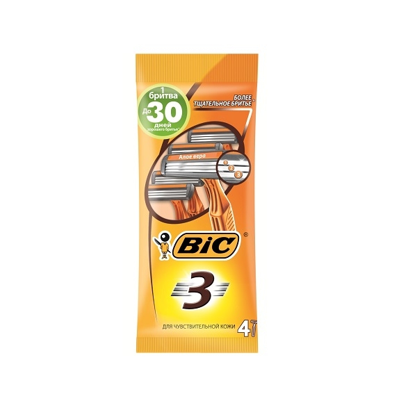 Бритви одноразові 4 шт Bic Sensitive-3 м/уп купити в Києві та Україні ...
