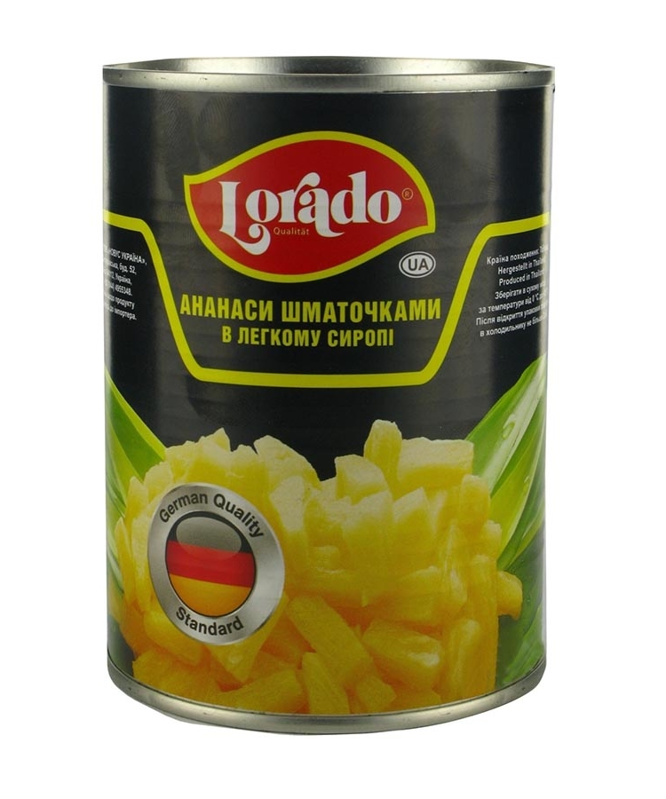 Консepви 0,565 кг Lorado Ананас Шматочки купити в Києві та Україні за ...