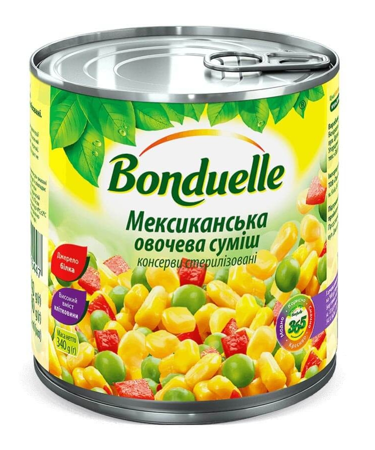 Суміш овочева 340г Bonduelle Мексиканська купити в Києві та Україні за ...