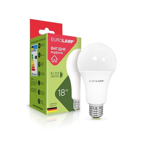 Лампа ЕCО Eurolamp LED А70 18W E27 4000K, арт.grf купити в Києві та ...