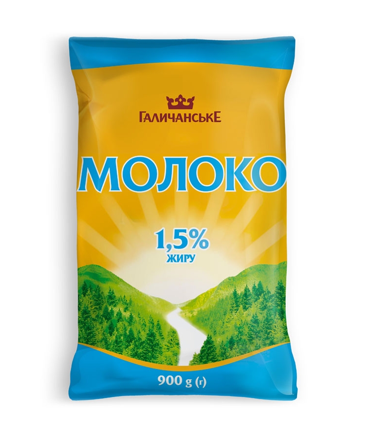 Молоко 0,9 кг Галичанське Українське 1,5% купити в Києві та Україні за ...