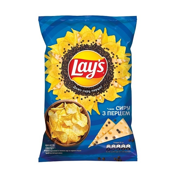 Чипси 120 г Lay's картопляні зі смаком сиру з перцем м/уп купить в ...