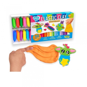 Набір для ліплення з повітряним пластиліном Elastic Clay 30 sticks ...