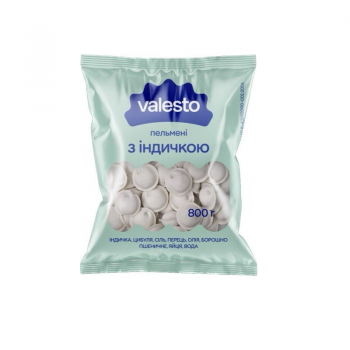 Пельмені 0,8 кг Valesto з індичкою заморожені п/ет купити в Києві та ...
