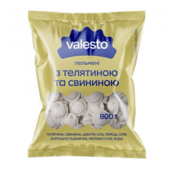 Пельмені 0,8 кг Valesto з телятиною та свининою заморожені п/ет купити ...
