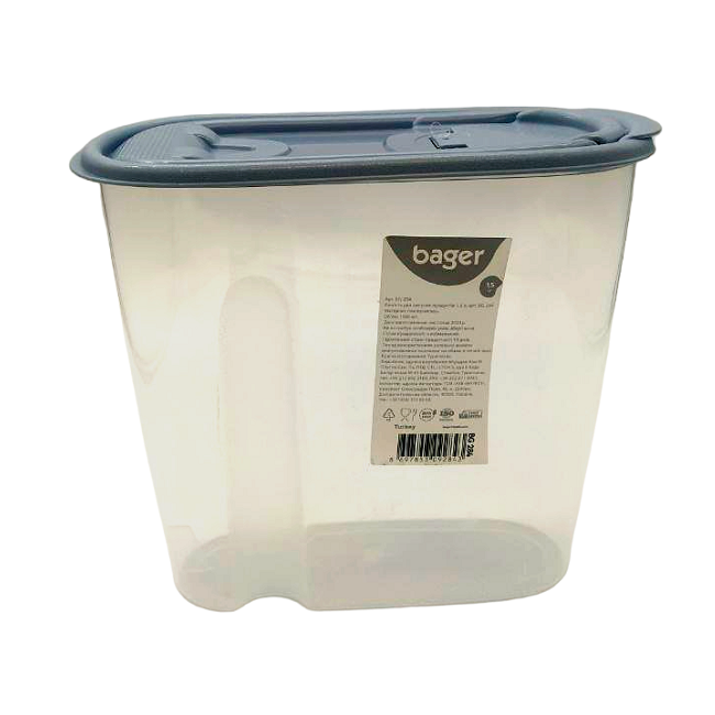 Ємнicть для cипучих Bager 1,5 л., аpт.BG-284, в асортименті купити в ...