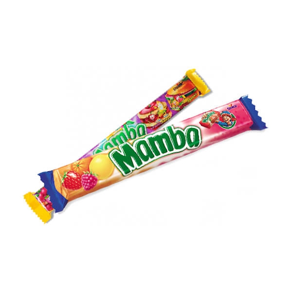 Цукерки 79,5г Stork Mamba жувальні зі смаком апельсина, вишні, малини ...