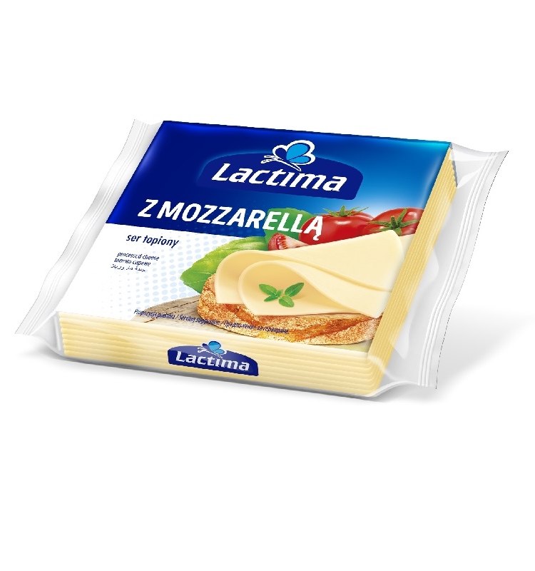 Сир плавлений 130 г Lactima з сиром Моцарелла 36,2%, пластини п/yп ...