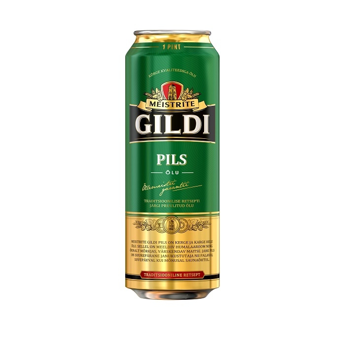 Пиво 0,568 л світле Meistrite Gildi Pils світле фільтроване 4,4% об ж/б ...