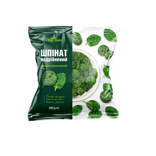 Шпінат 300г Своя Лінія подрібнений швидкозаморожений купити в Києві та ...