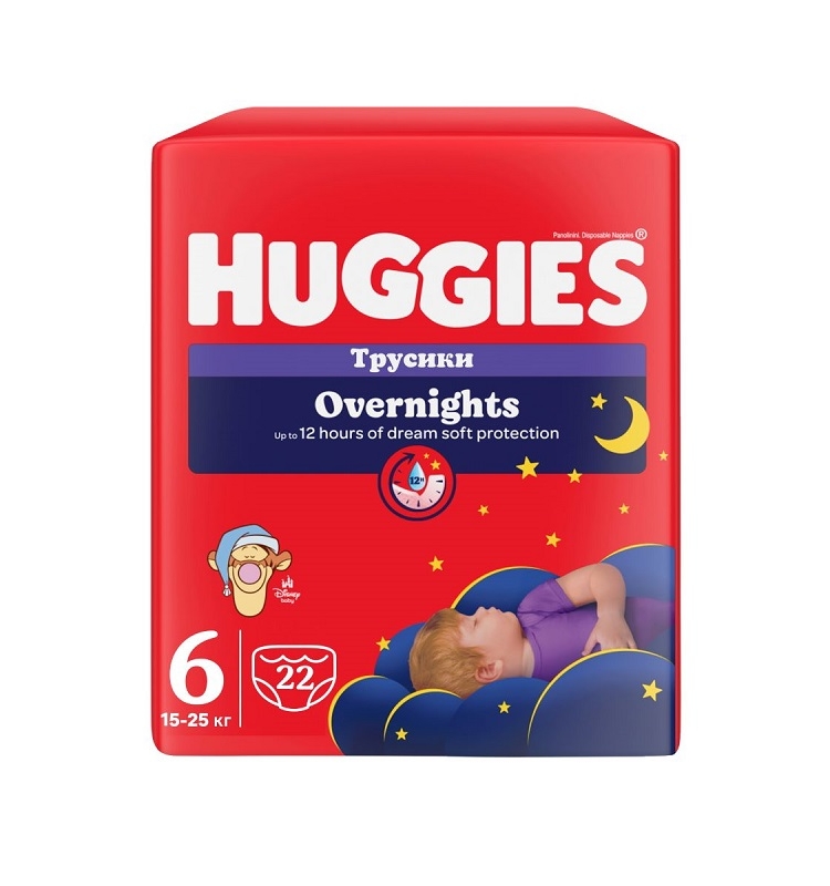 Підгузники-трусики 22 шт Huggies Pants Overnight (6) м/уп купити в ...