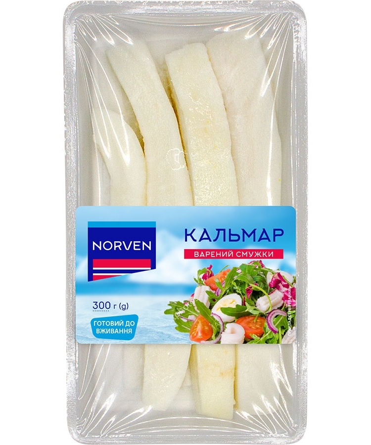 Кальмар 300г Norven смужки варений охолоджений п/конт купити в Києві та ...