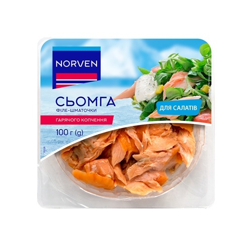 Сьомга 100г г/к Norven філе-шматочки вак/упак купити в Києві та Україні за ціною від 96.90 грн ...
