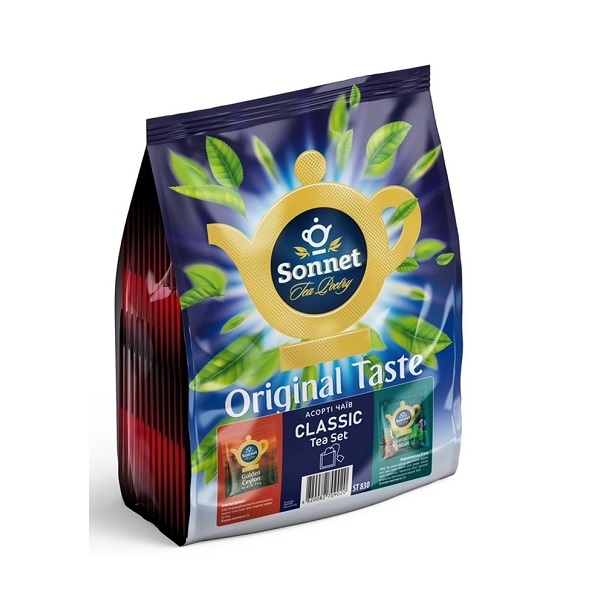 Чай (40 ф/п * 1,5 г) SONNET Classic Tea Set Асорті чорних чаїв в сошетах д/пак купити в Києві та ...