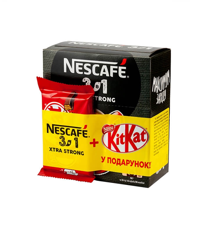 Набір Напій кавовий 260 г Nescafe Xtra Strong 3в1 + Батончик 41,5 г ...