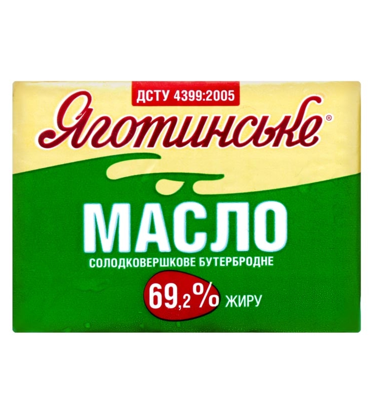 Масло 200г Яготинське солодковершкове бутербродне 69,2% купити в Києві ...