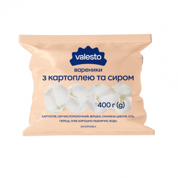 Вареники 400 г Valesto з картоплею та сиром п/ет купить в Киеве и ...