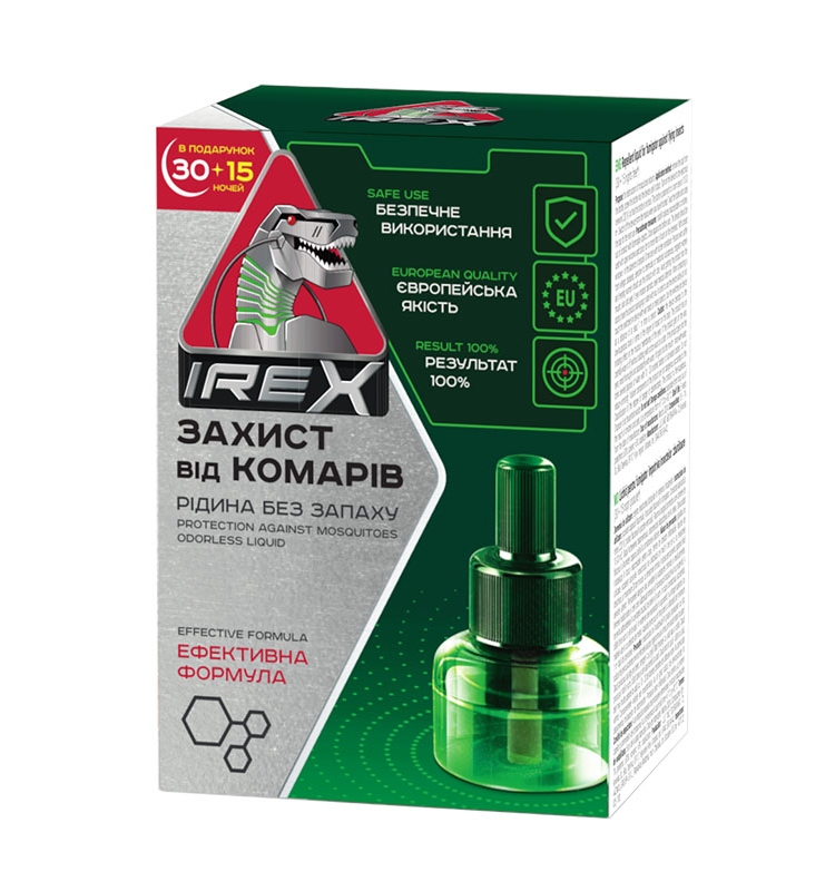 Засіб інсектицидний електрофумігуючий IREX (рідина від комарів 30+15 ночей у подар*) к/уп купити ...