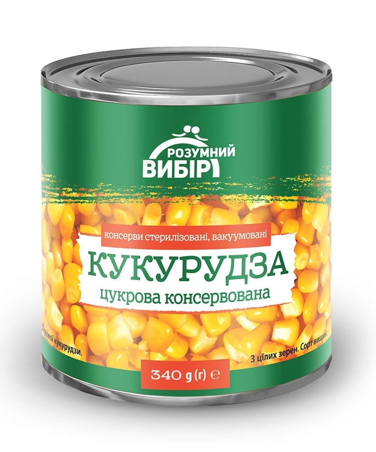 Кукурудза 340г Розумний вибір цукрова консервована купити в Києві та ...